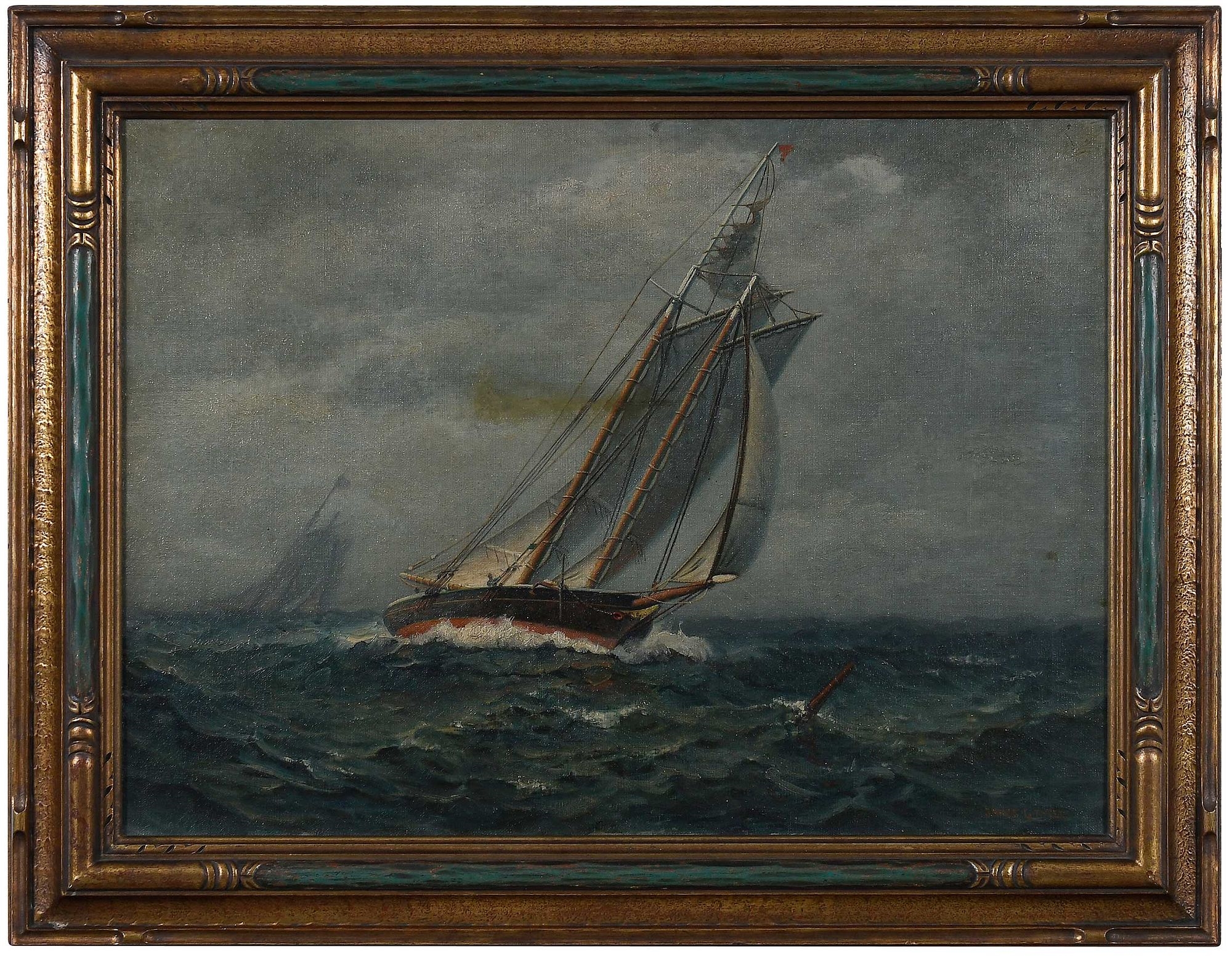 James Gale Tyler | Schooner on Tack | MutualArt