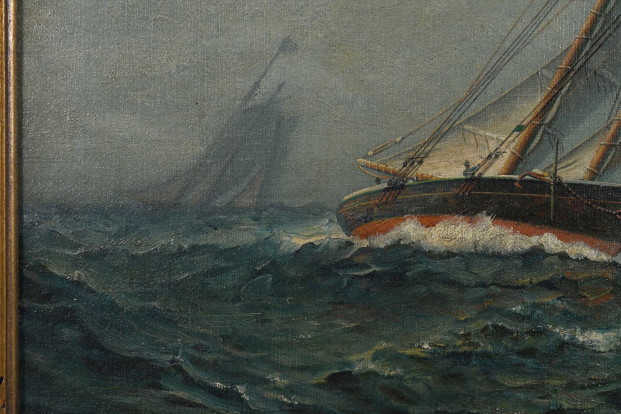 James Gale Tyler | Schooner on Tack | MutualArt