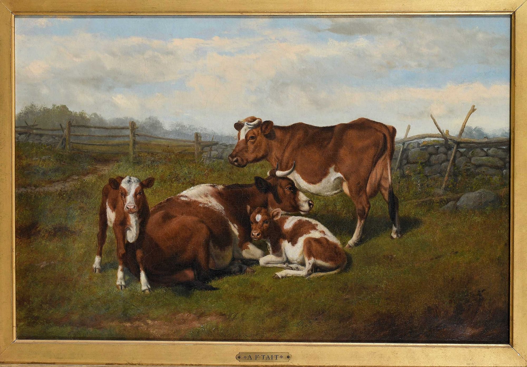 Arthur Fitzwilliam Tait | Cows (1892) | MutualArt