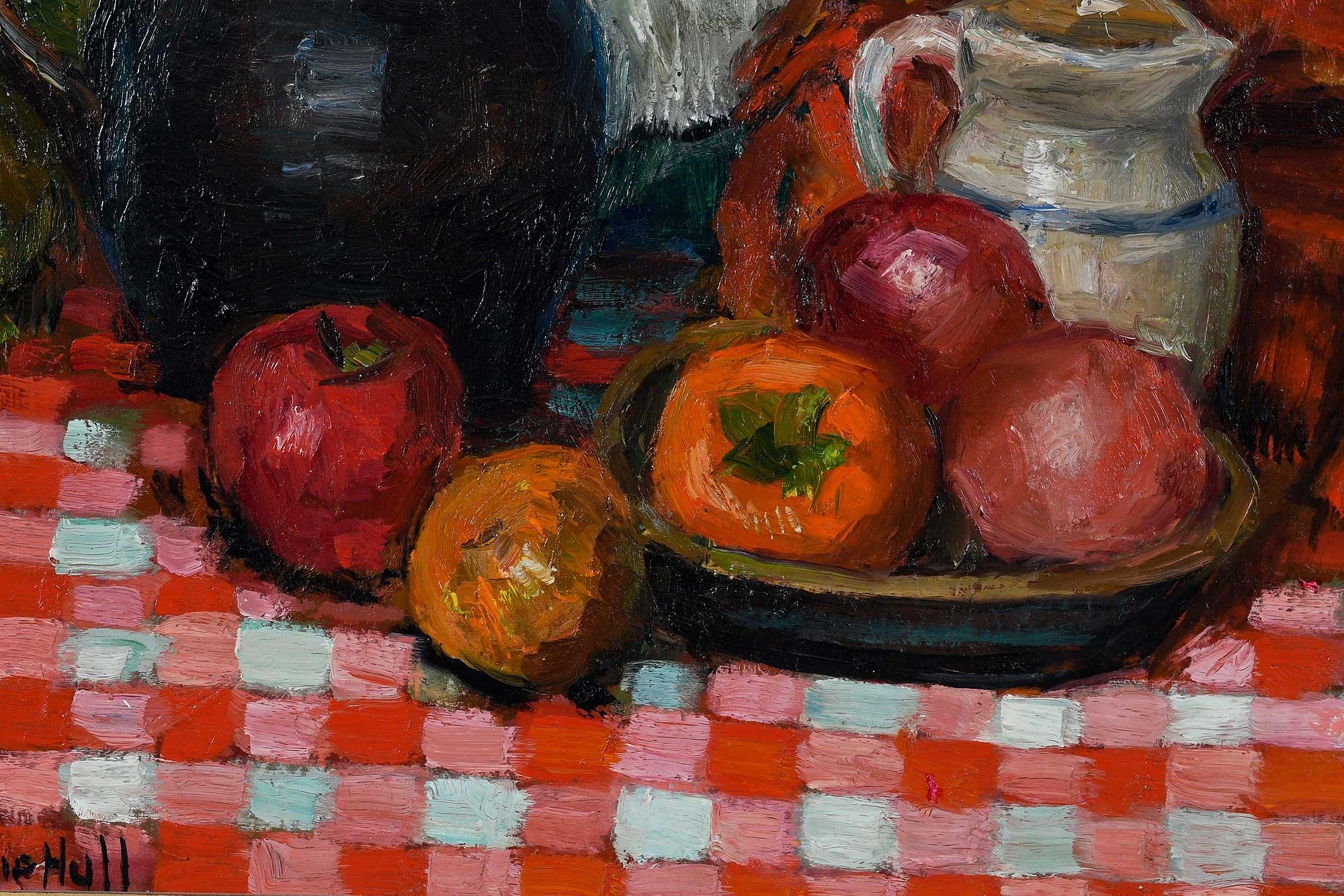 Marie Atkinson Hull | Still Life with Checkered Cloth | MutualArt