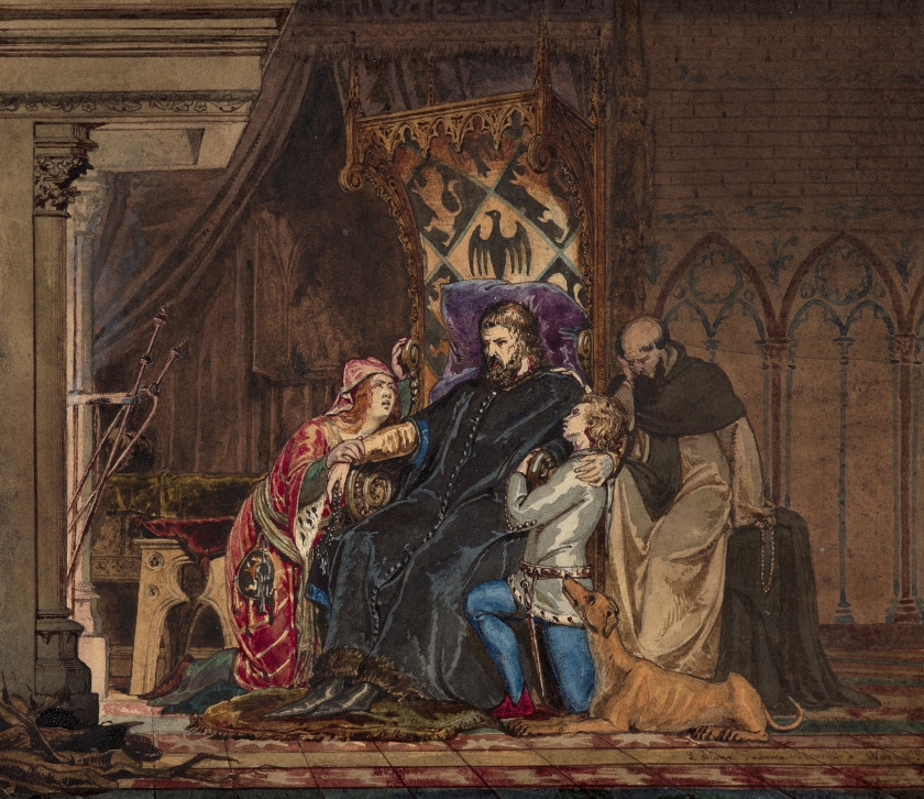 Lawrence Alma-Tadema | Frédéric Barberousse apprenant son excommunication (1836) | MutualArt