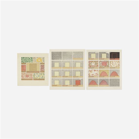 Peter Halley | Narrative (diptych); Cell with Explosions II (two works ...