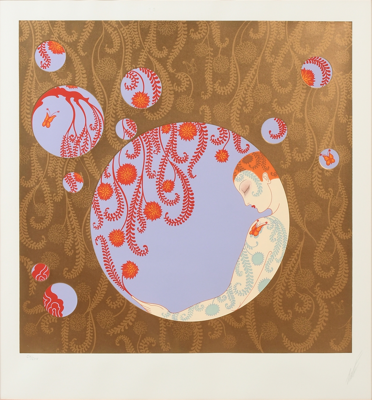 Erté | ''Spring Shadows - Gold'' (1892) | MutualArt