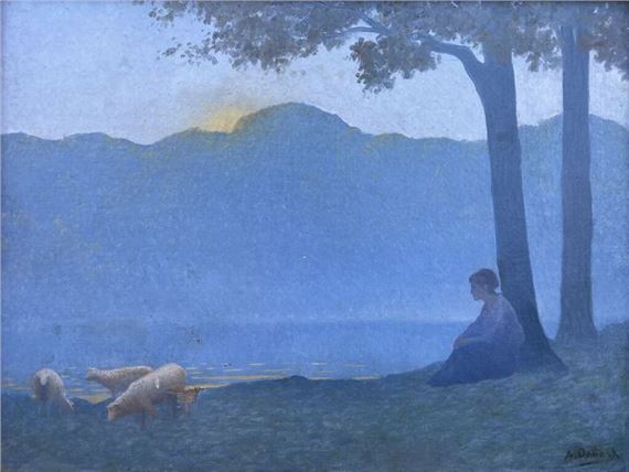 Alphonse Osbert | The shepherdess of the morning (1909) | MutualArt