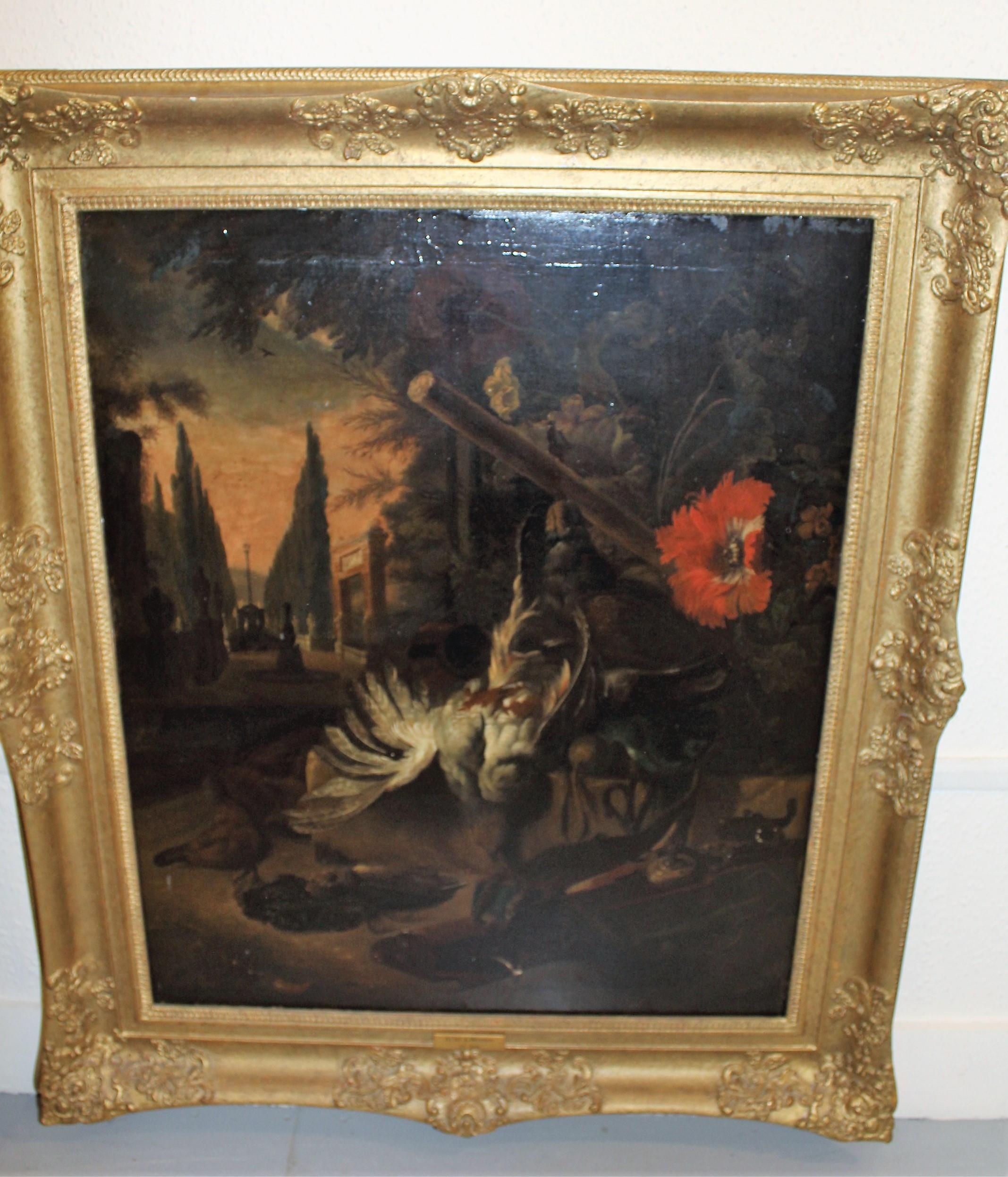 Jan Baptist Weenix | Still life of dead game, flowers and other objects ...