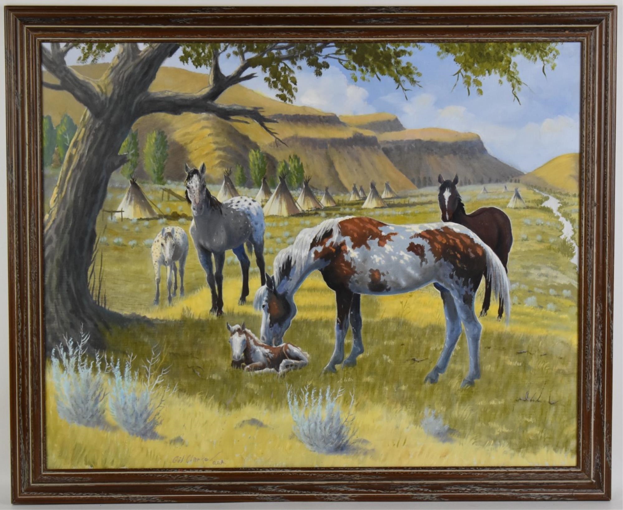 Gilbert Clarke | GILBERT CLARKE HORSES PAINTING | MutualArt