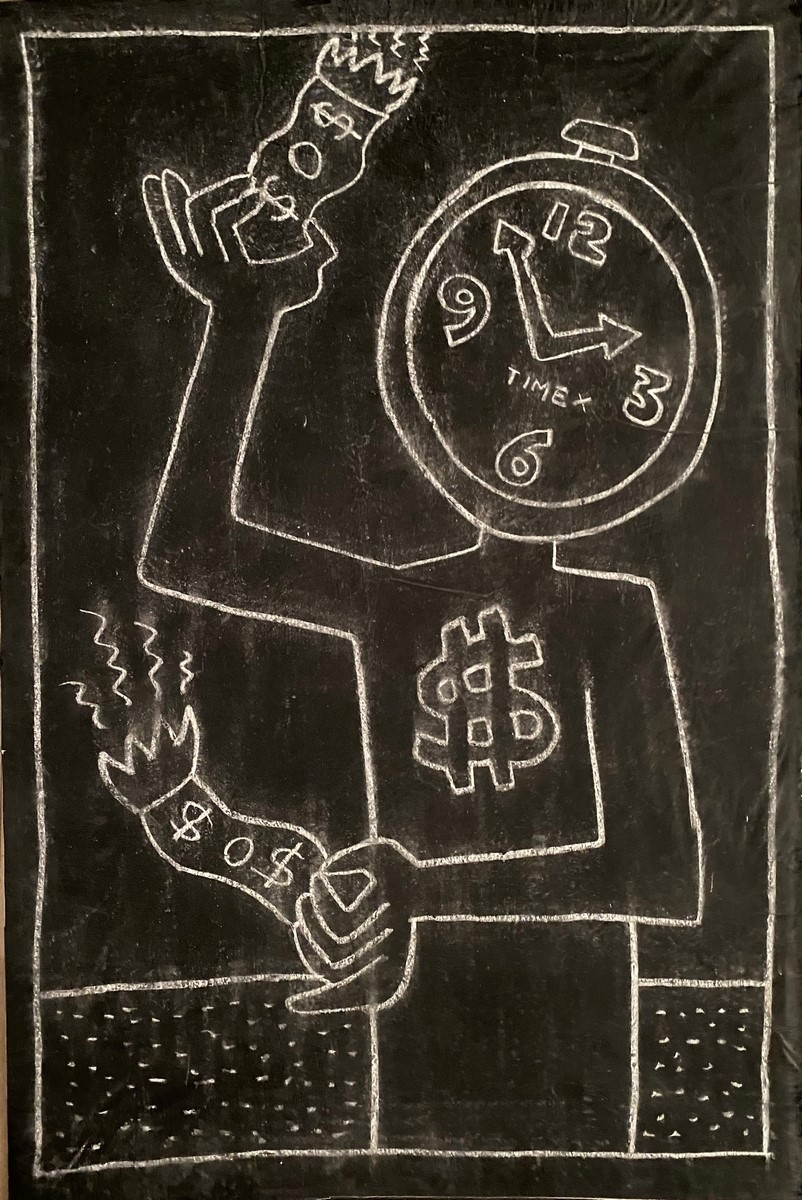 Keith Haring | Subway drawing (Circa 1980) | MutualArt