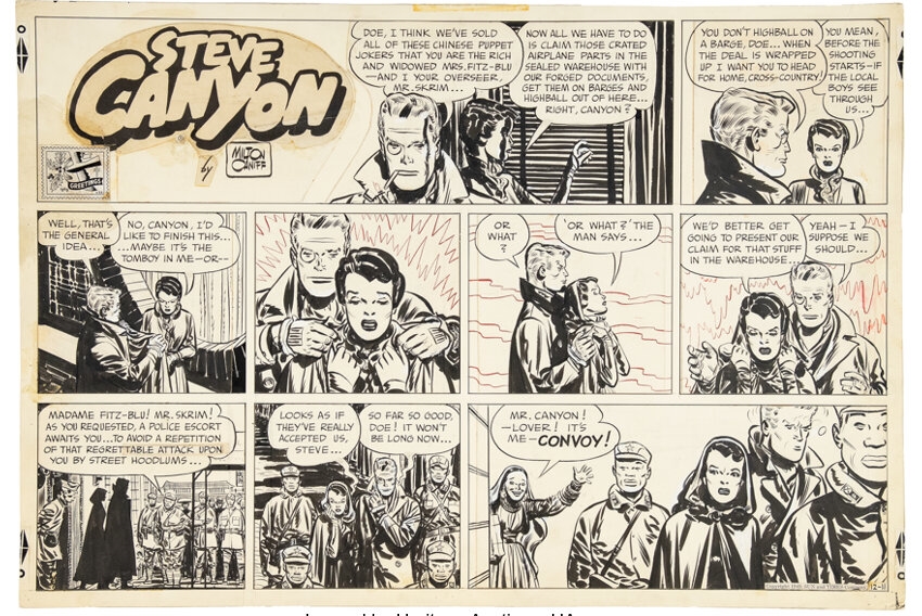 Milton Caniff | Steve Canyon Sunday Comic Strip | MutualArt