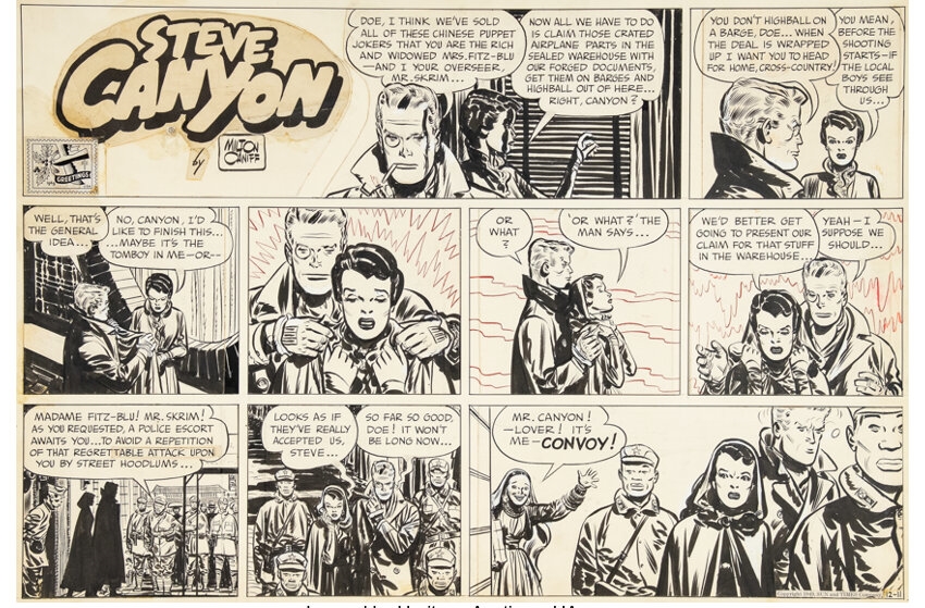Milton Caniff | Steve Canyon Sunday Comic Strip | MutualArt