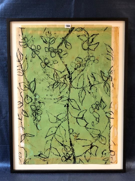 Althea McNish | A BRANCH IN BLACK OF BERRIES AND FLOWERS (1960) | MutualArt