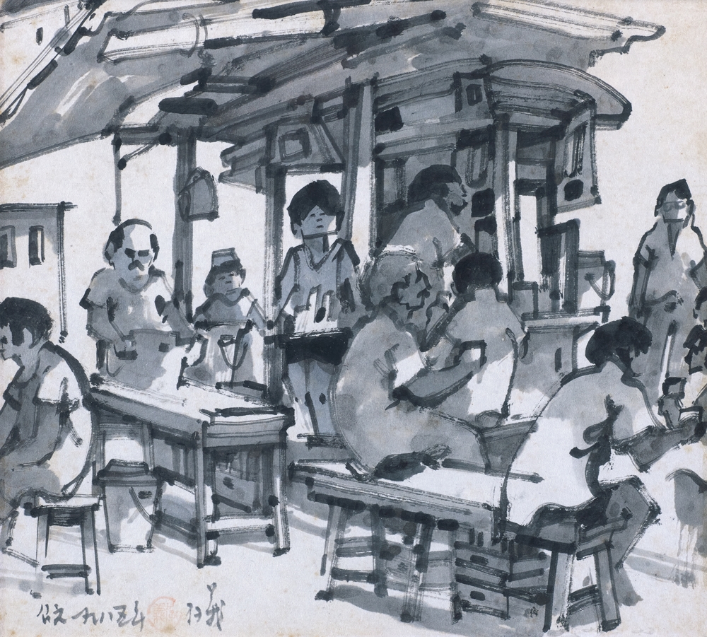 Tan Choon Ghee | Hawker Stall, 1985 (1985) | MutualArt