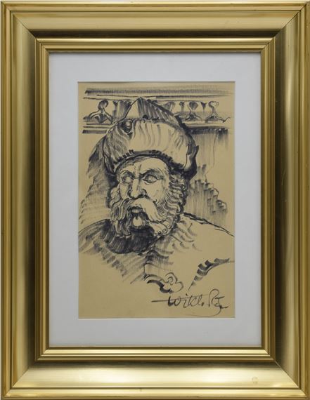 Wiktor Zin | Szkic głowy mężczyzny | MutualArt