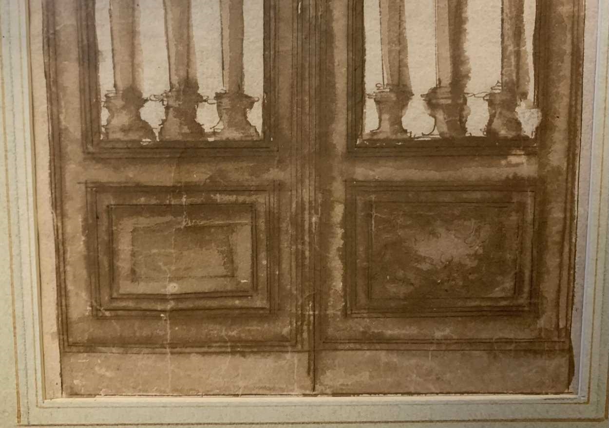Italian School, 17th Century | Study of a church door design with ...