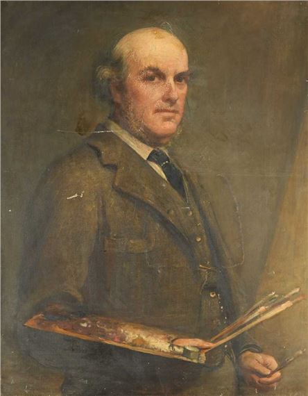 Henry Weigall | Self-portrait with an artist's palette and brushes ...