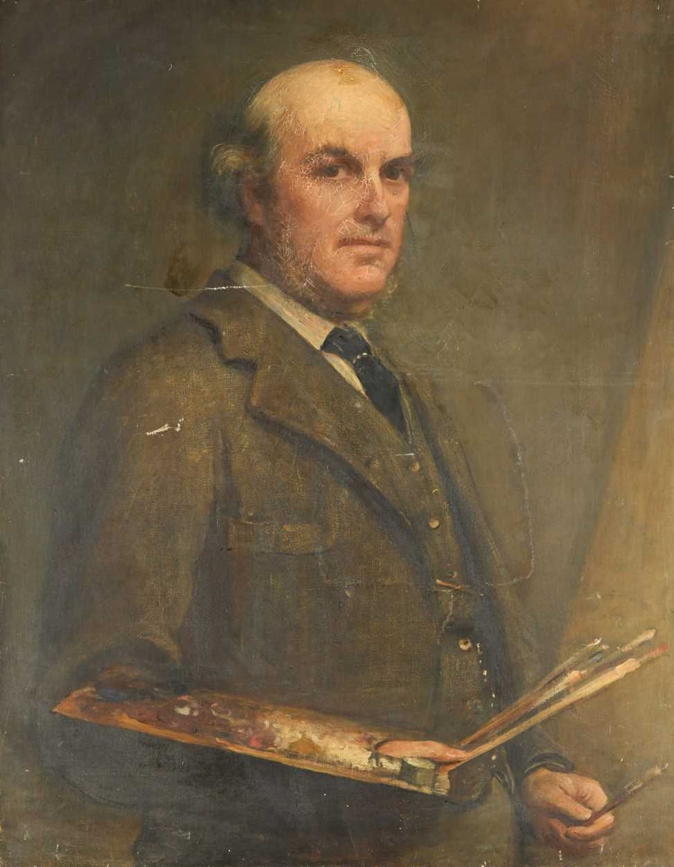 Henry Weigall | Self-portrait with an artist's palette and brushes ...