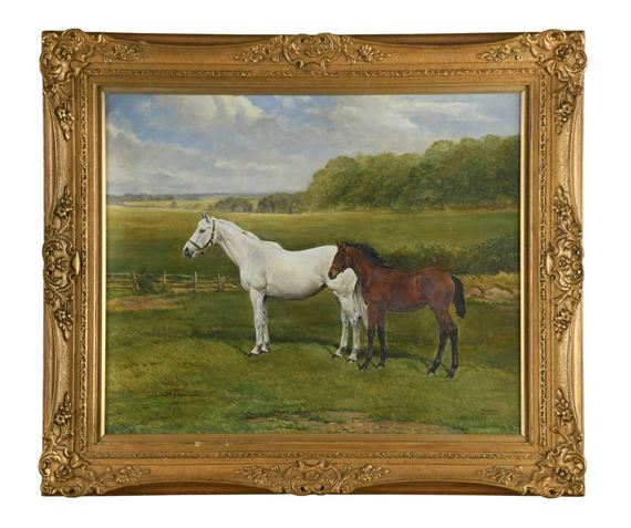 Robert Anscombe | Portrait of Congo and her foal by Abernant standing ...