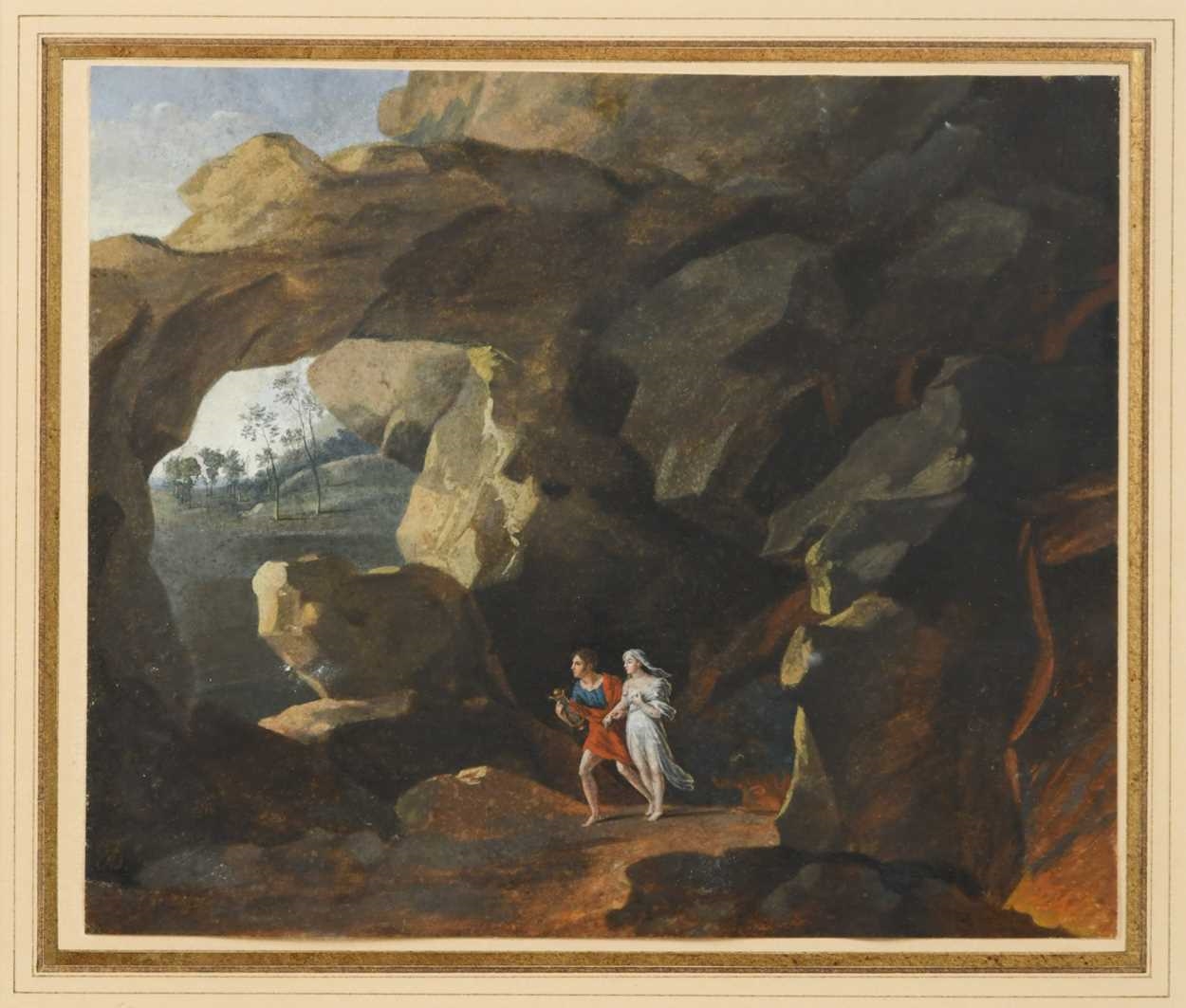 Achille Devéria | Orpheus leading Eurydice from Hades | MutualArt