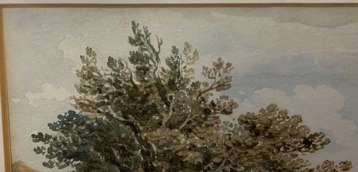 John Varley | Landscape with an olive tree and an Italianate villa in ...