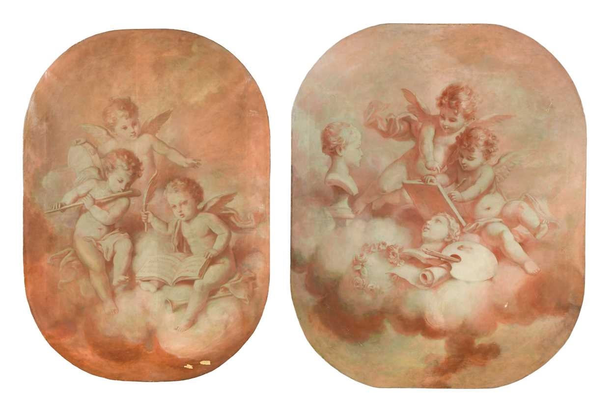 Piat-Joseph Sauvage | Allegory of Music; and Allegory of Art | MutualArt