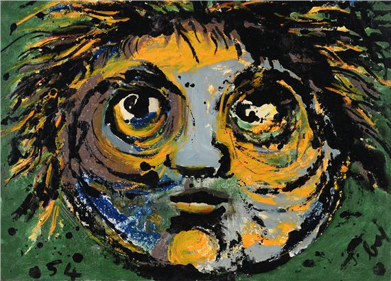 Enrico Baj | Solar head (1954) | MutualArt
