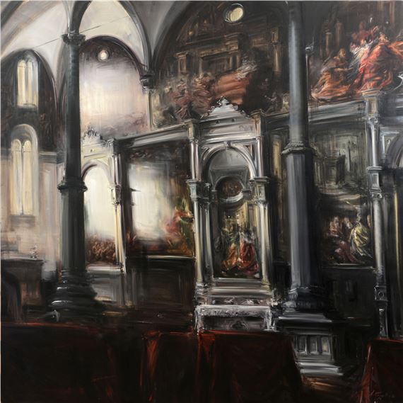 Alessandro Papetti | Church interior (1996) | MutualArt