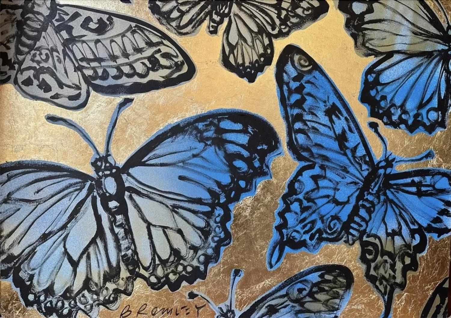 David Bromley | Blue Butterflies | MutualArt