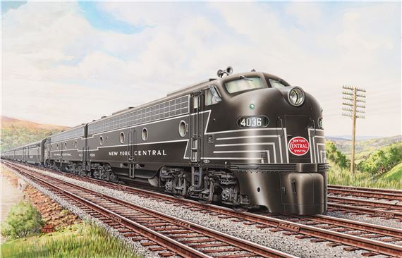 Benjamin J. Dedek | New York Central Lightning Stripe Locomotive (1952 ...