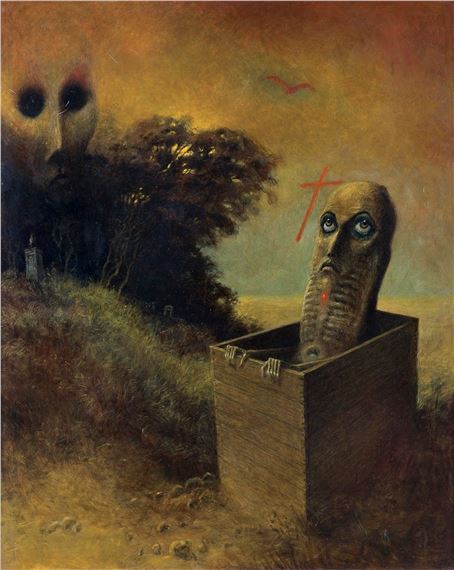 Zdzisław Beksiński | Untitled (1971) | MutualArt