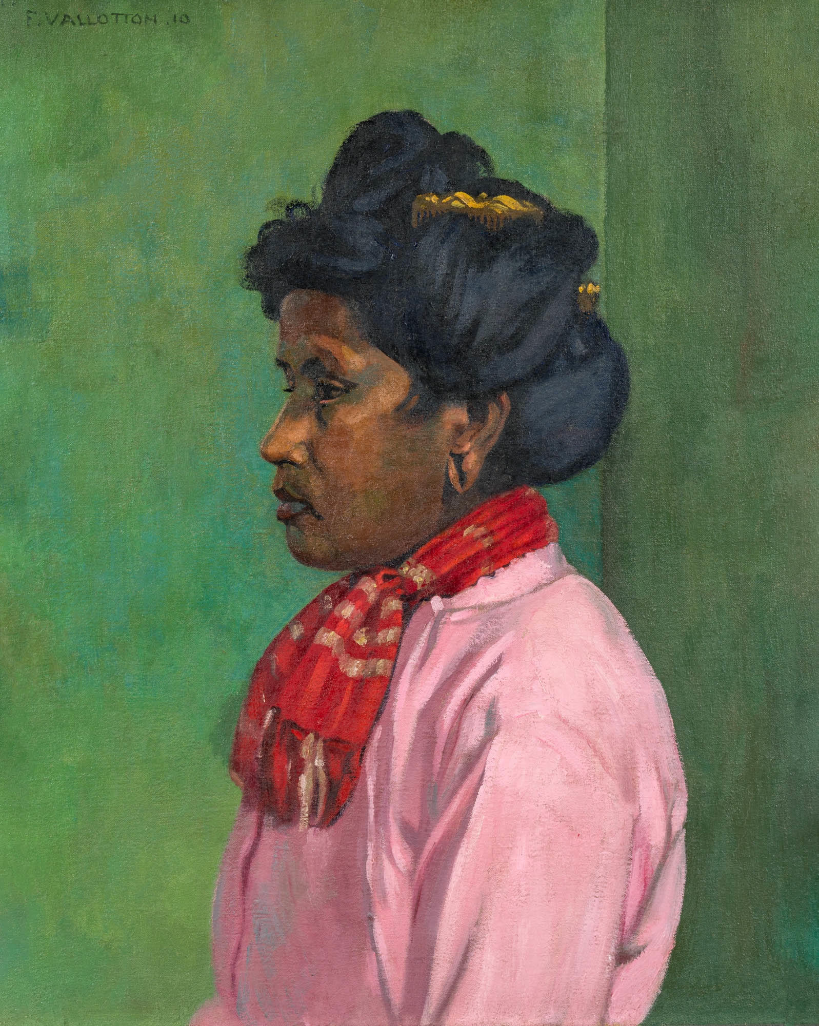 Félix Vallotton | Femme au corsage rose, 1910 (1910) | MutualArt