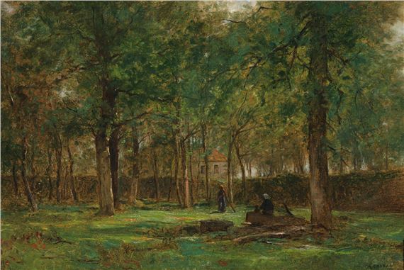 Gustave Castan | Dans le parc | MutualArt