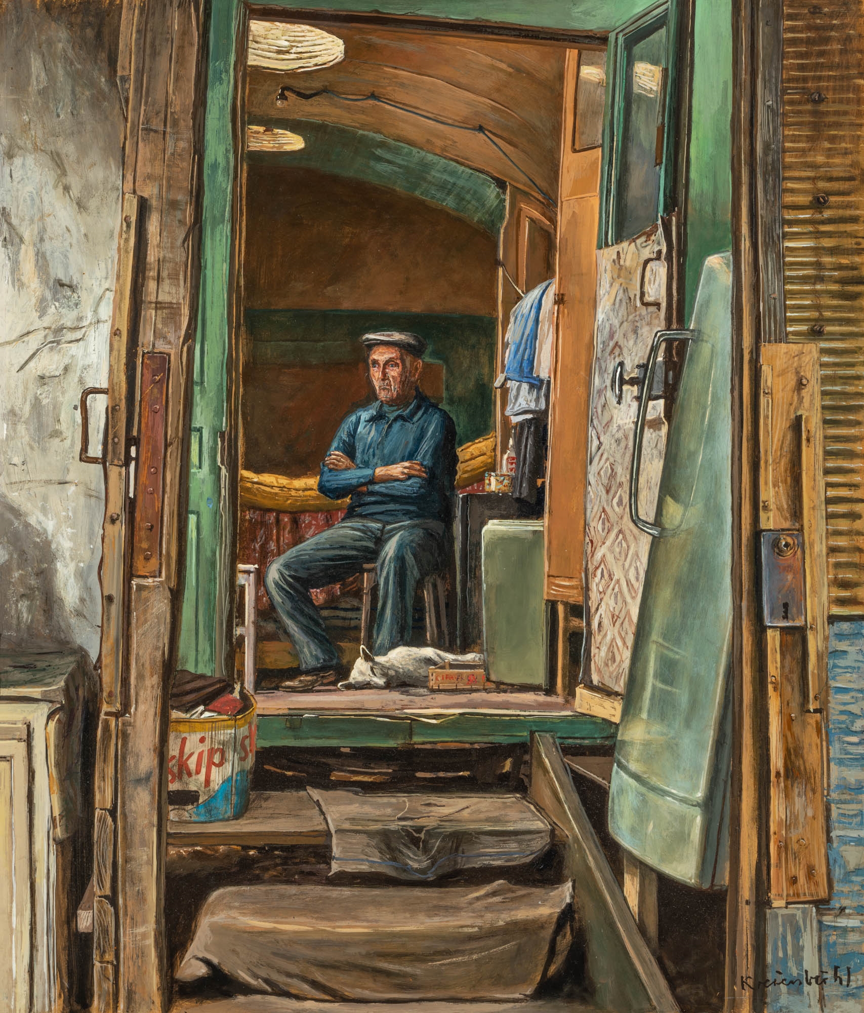 Jürg Kreienbühl | Peau de serpent in seinem Wohnwagen, 1976 (1976 ...