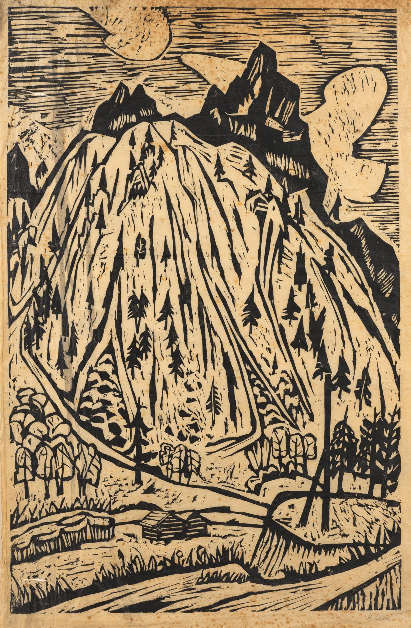 Hermann Scherer | Grosse Berglandschaft, 1924 (1924) | MutualArt