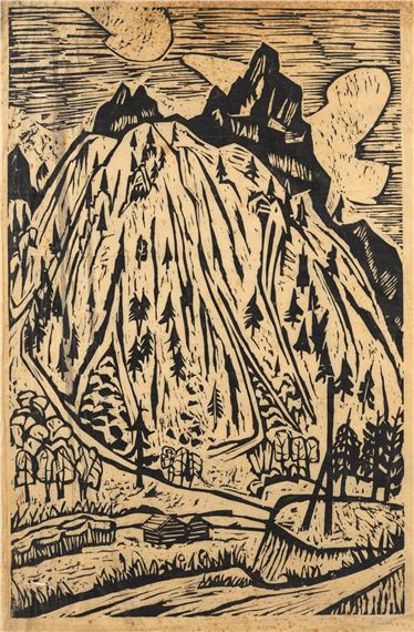 Hermann Scherer | Grosse Berglandschaft, 1924 (1924) | MutualArt