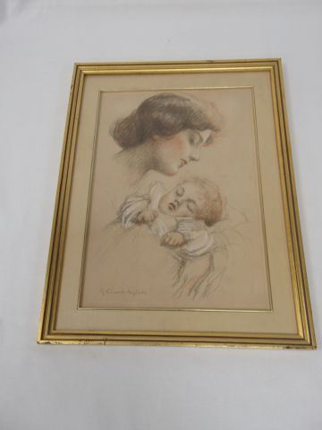 Henri Vincent Anglade | Mother and her child | MutualArt