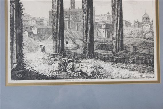 Luigi Rossini | Avanzi del Tempio di Giove Statore nel Foro Romano ...