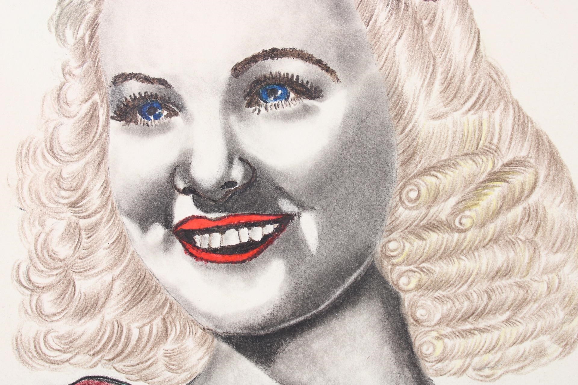 Eddie H. Bialec | Pair 1930s Outsider Art Movie Star Drawings | MutualArt