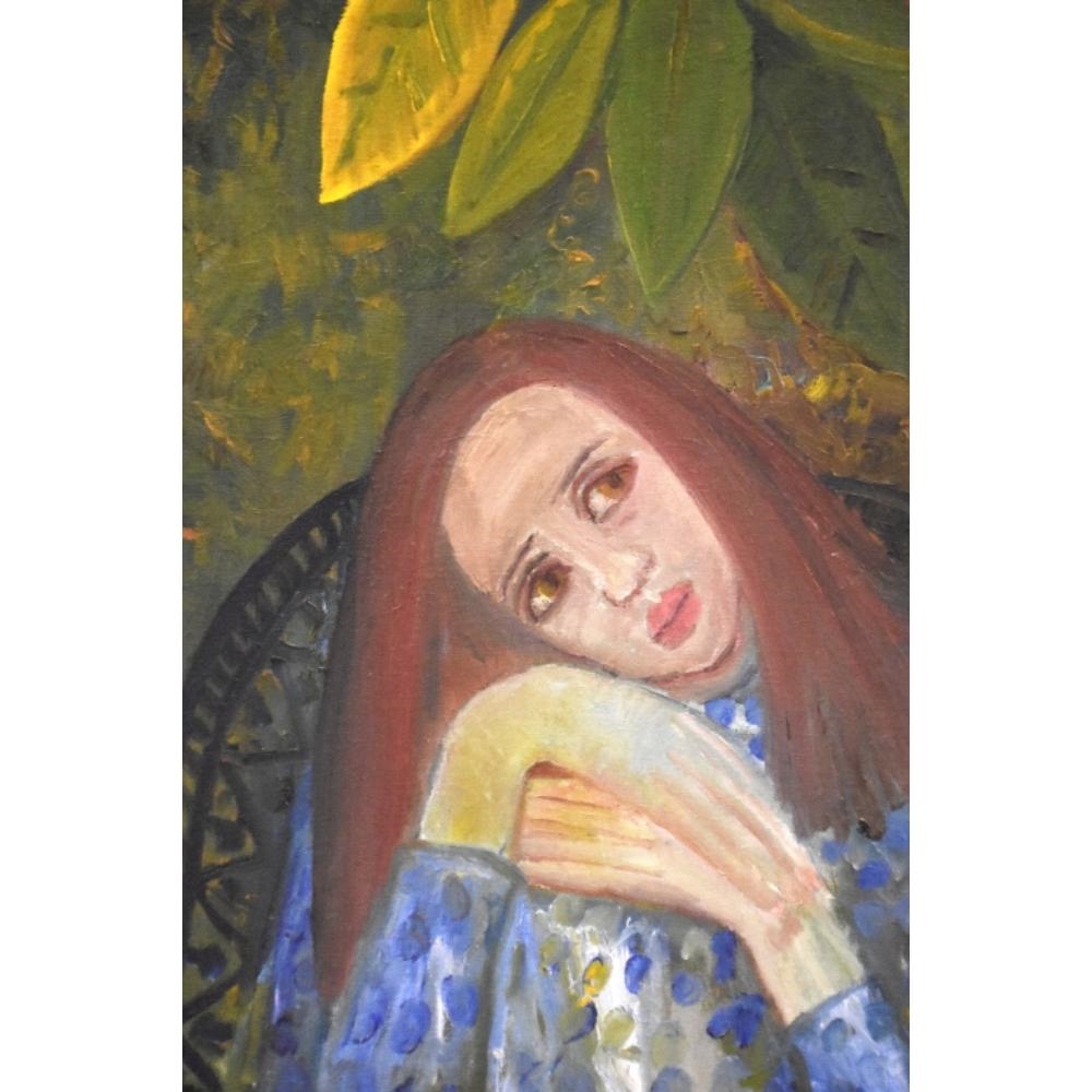 Joy Peck | Joy Peck- Lady with Flowers | MutualArt