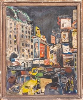 Frederick Franck | Abstract Times Square Nightlife | MutualArt