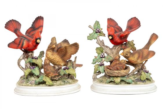 Jonathan Byron | A Pair Of Porcelain Figurines Of Cardinals By Jonathan ...