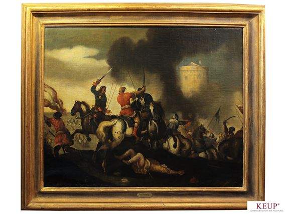 Georg Philipp Rugendas II | ''Schlachtenszene mit Soldaten und Reitern ...