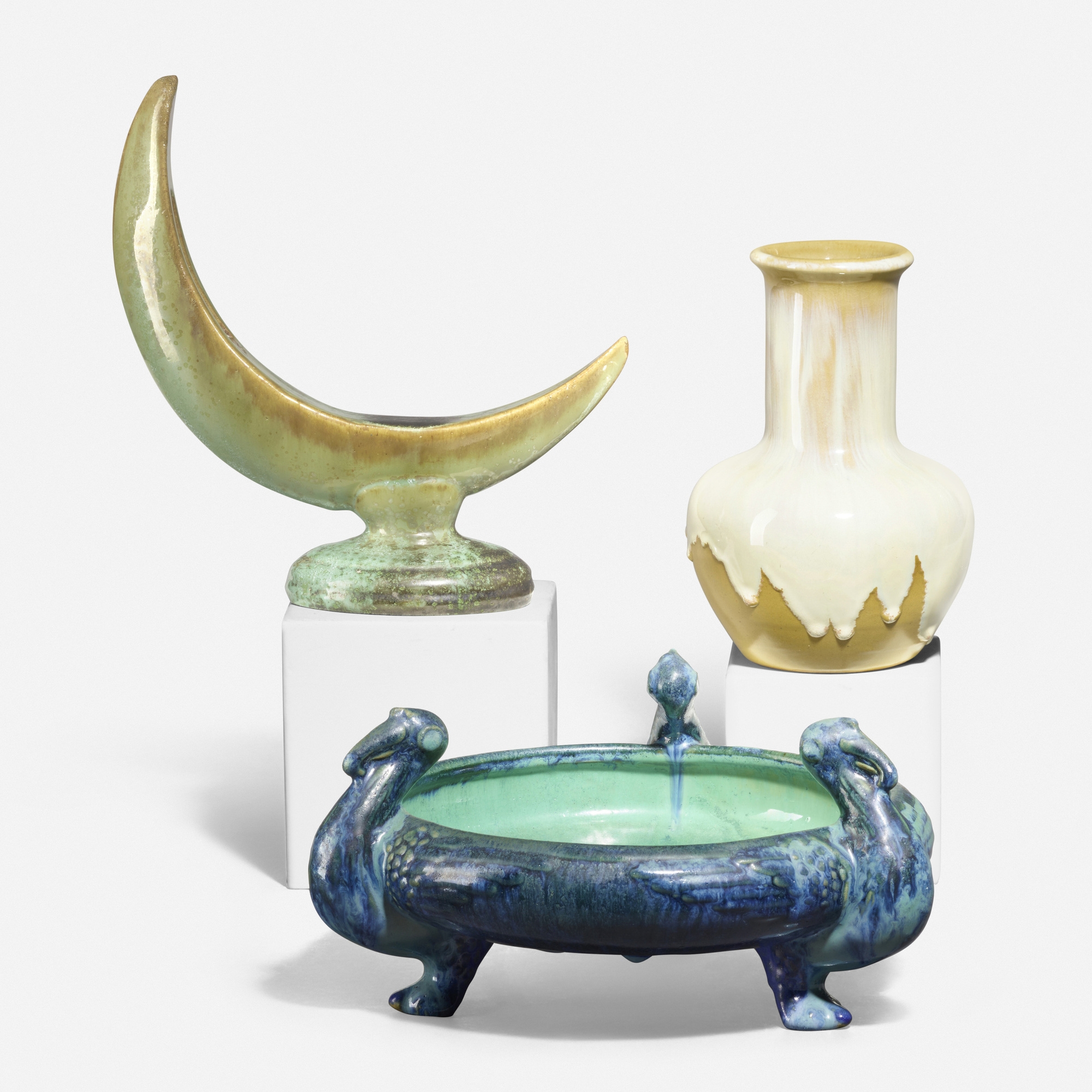 Fulper Pottery Company | Collection of three vessels (1910 - 1934 ...