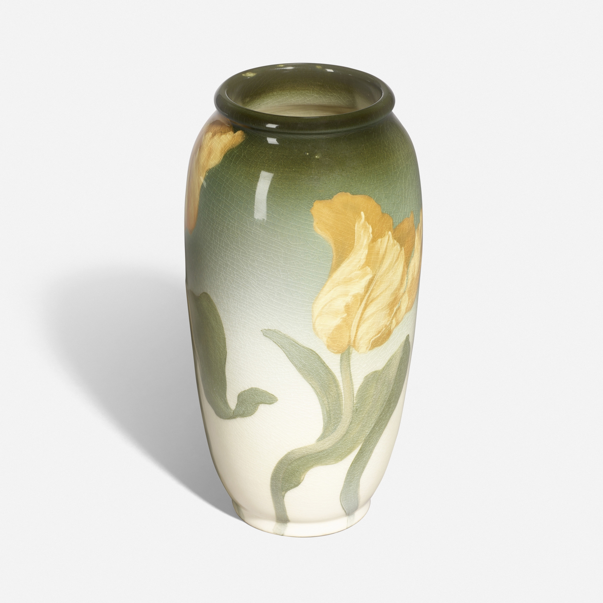 Frederick Rothenbusch | Iris Glaze vase with parrot tulips (1903 ...