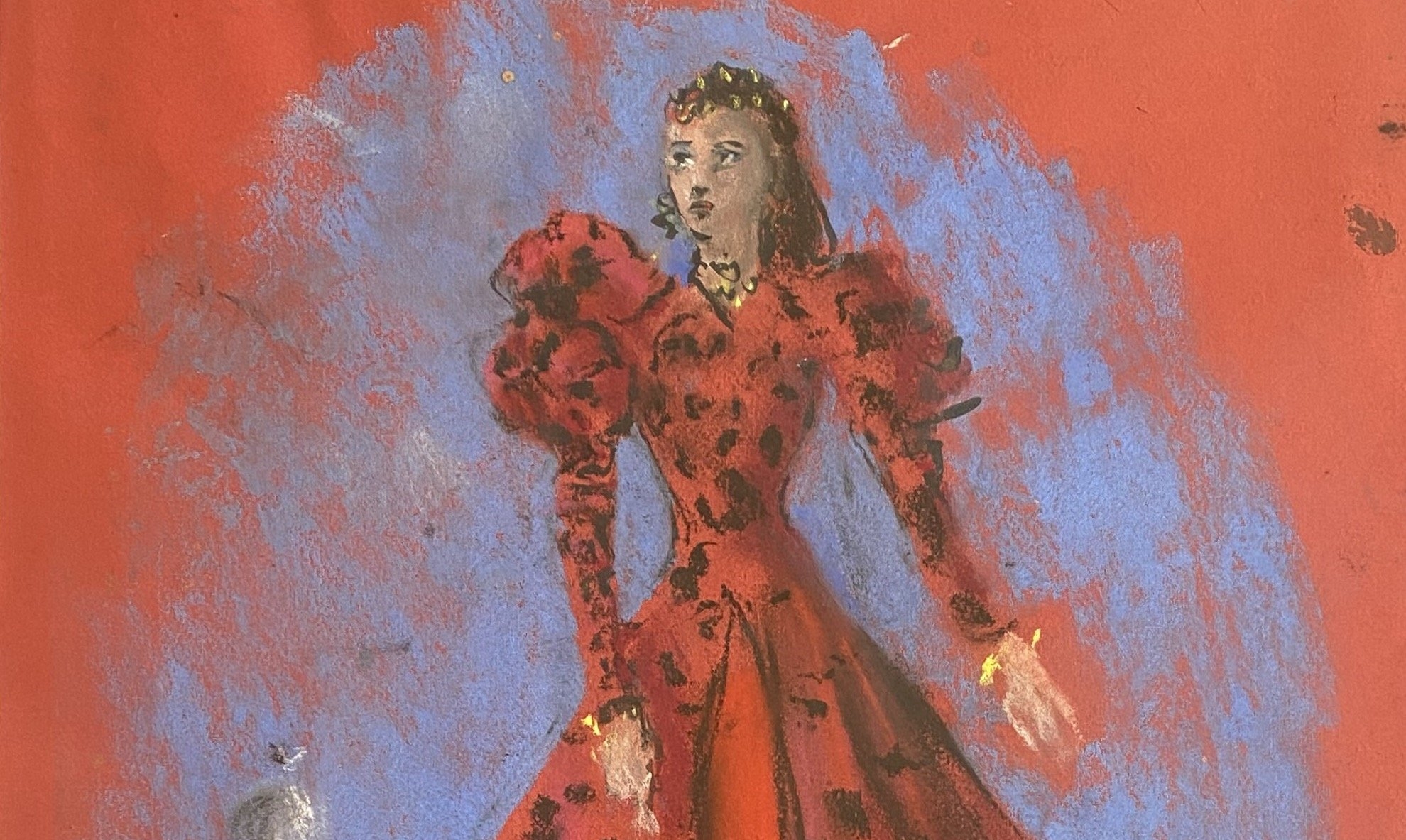 Christian Bérard | Projet de costume à la robe rouge | MutualArt