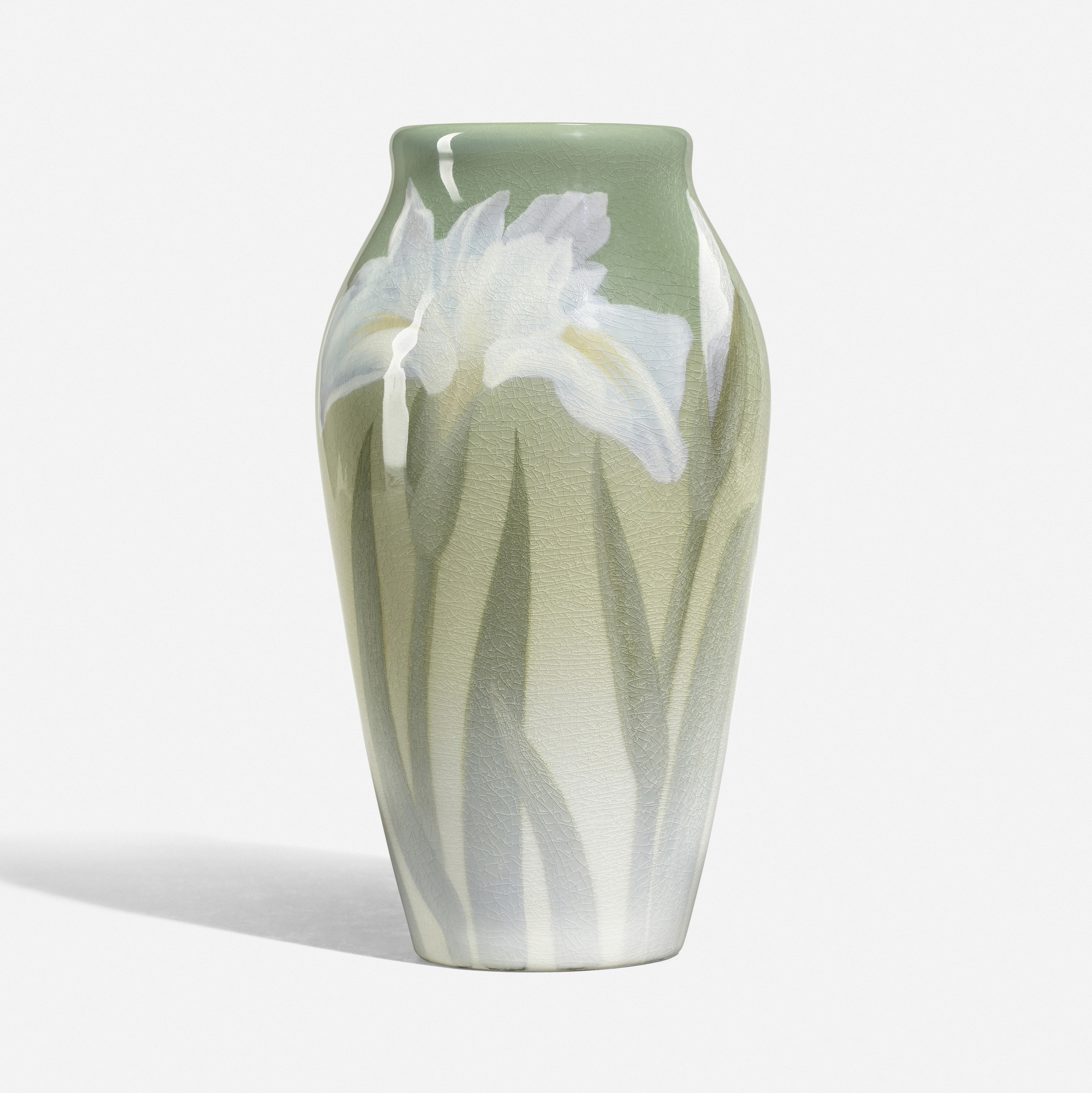 Carl Schmidt | Iris Glaze vase with Japanese irises (1904) | MutualArt