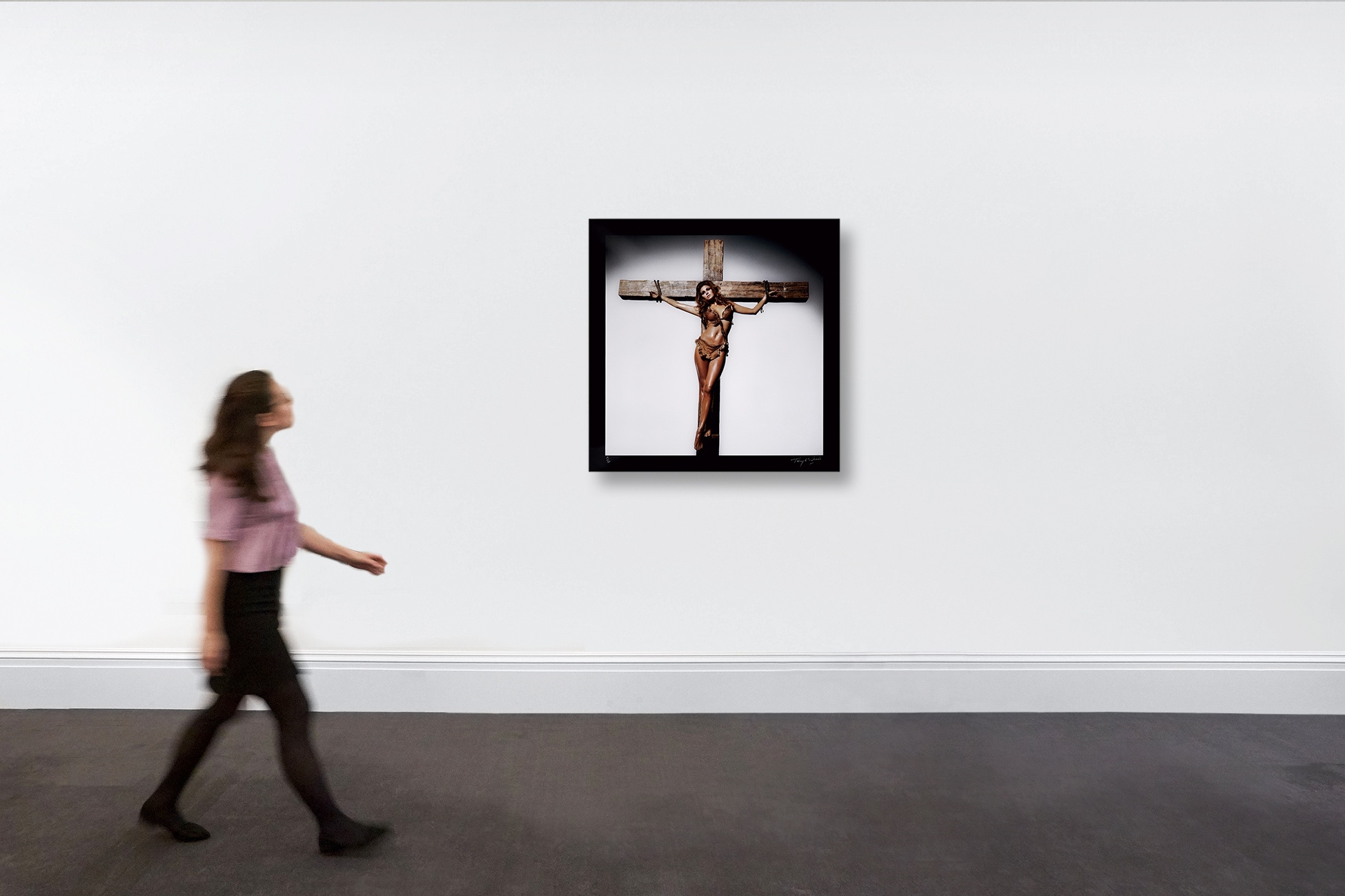 Terry O'Neill | Raquel Welch on the Cross, Los Angeles (1966) | MutualArt
