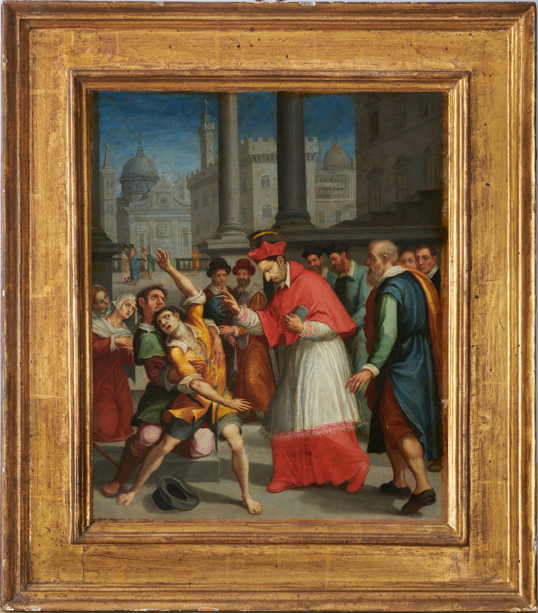 Florentine School, 17th Century | Saint Carlo Borromeo healing a ...