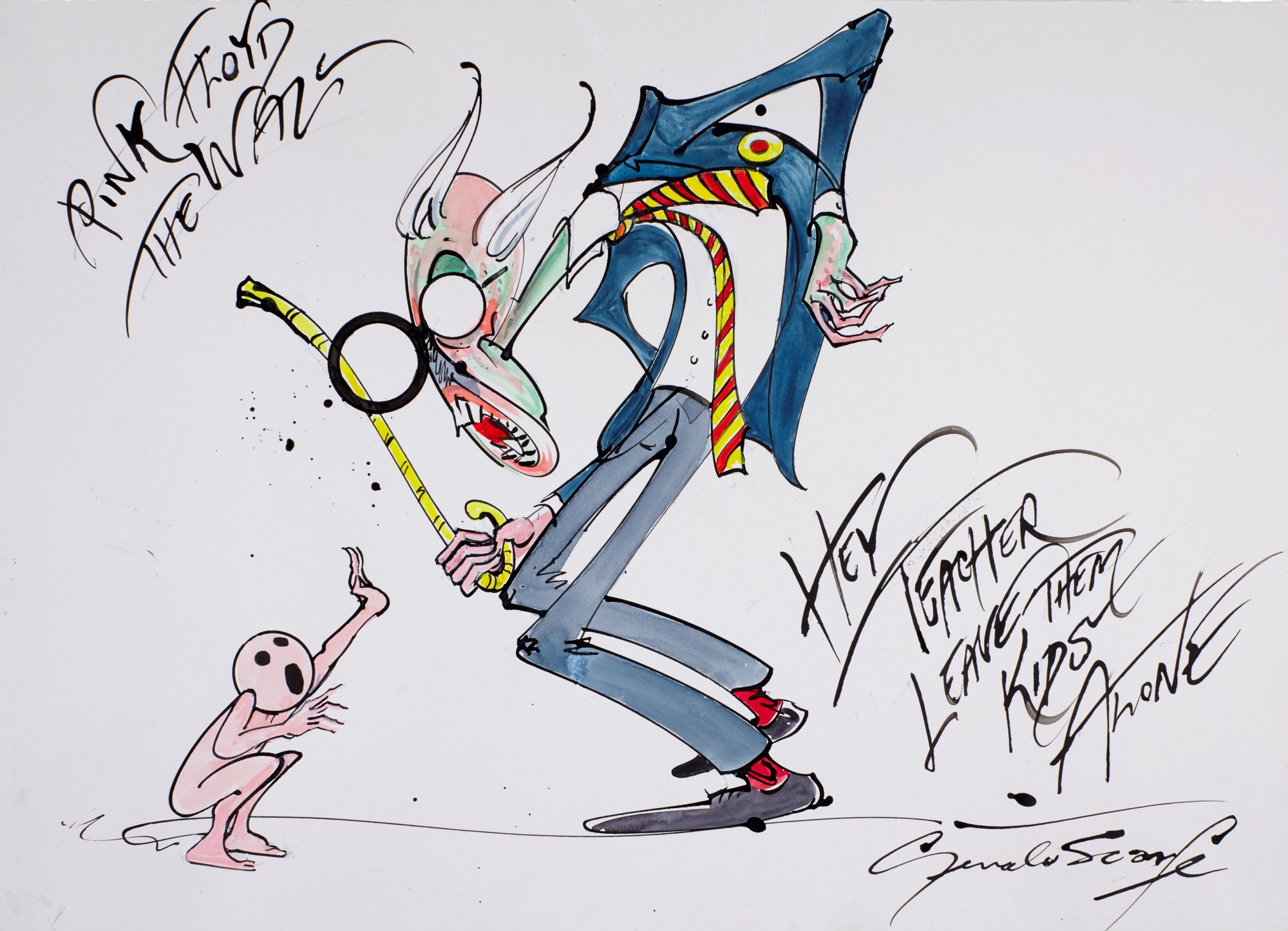 Gerald Scarfe | The Teacher - Leave Them Kids Alone (2022) | MutualArt
