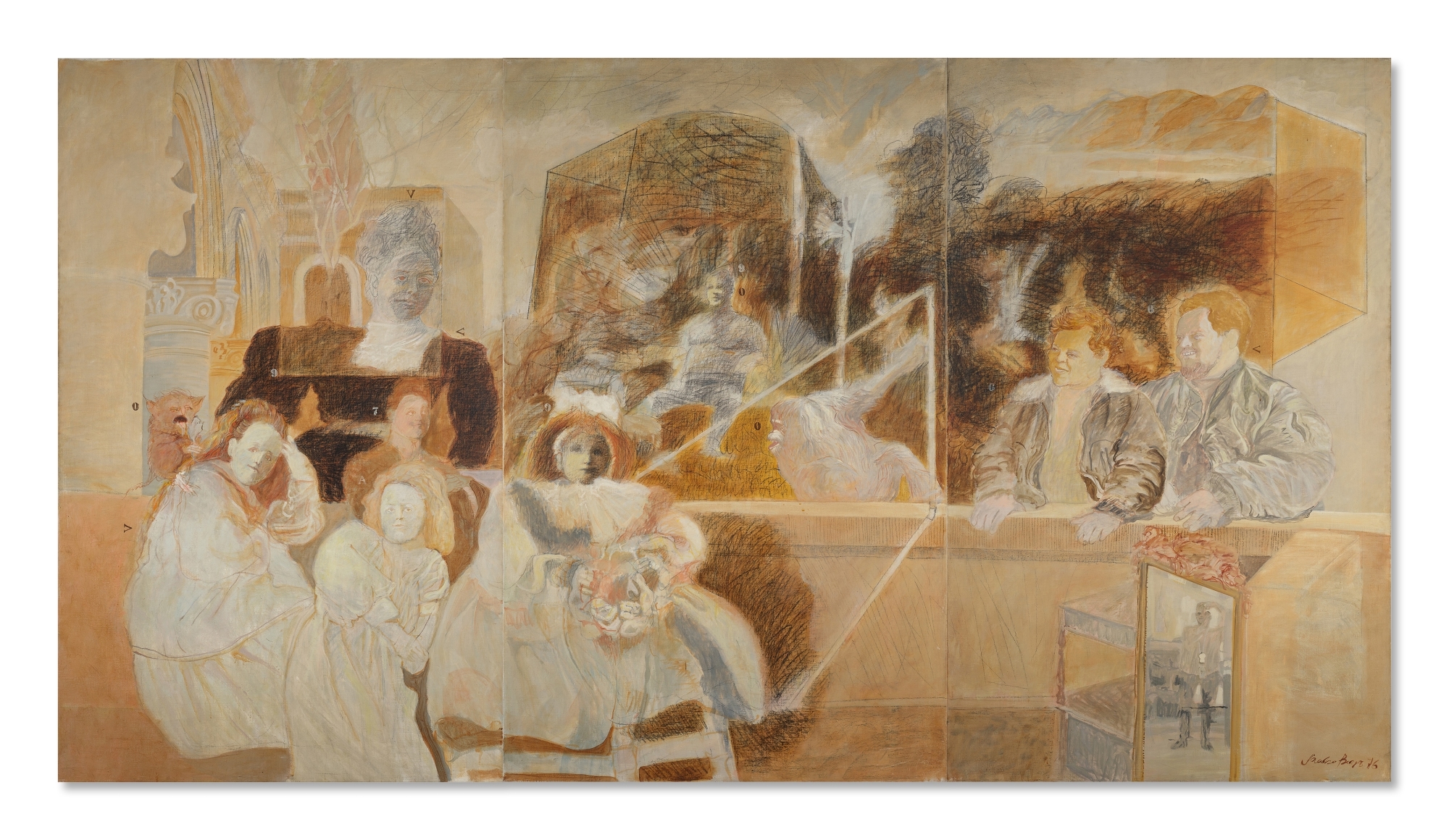 Jacobo Borges | Todos somos los mismos (A Triptych) (1975) | MutualArt