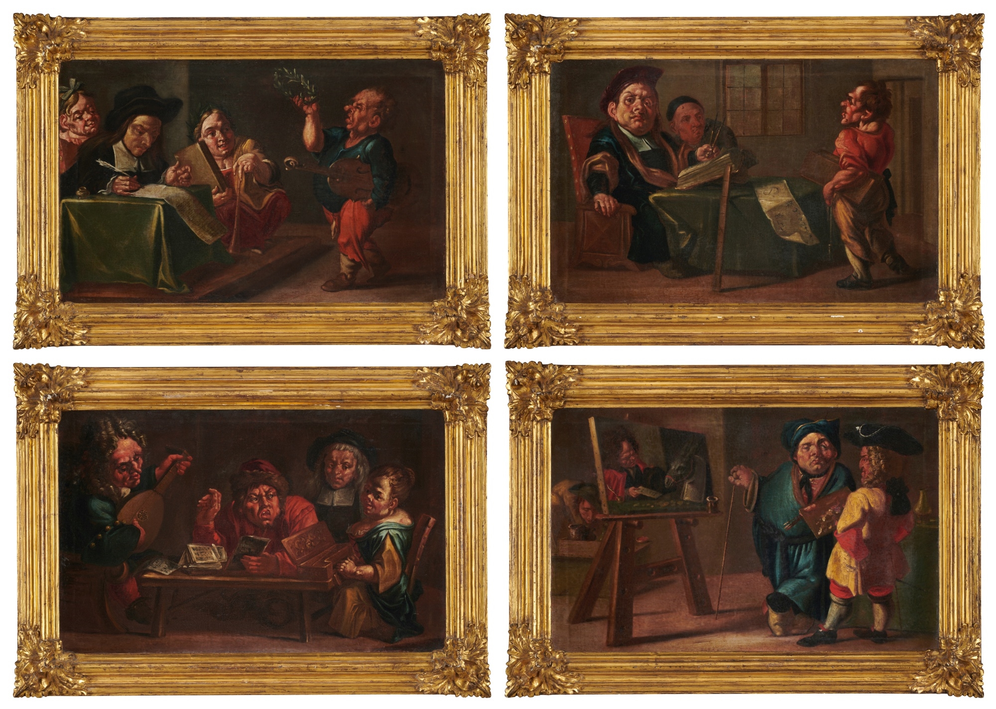 Alessandro Bernardino Deho | A set of four allegories of the arts ...