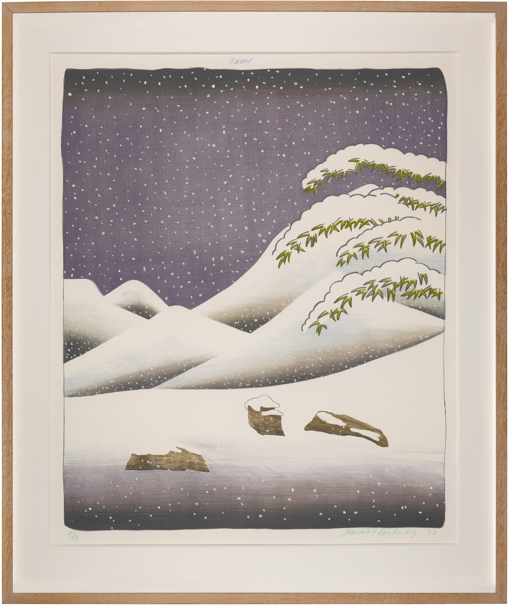 David Hockney | Snow (Scottish Arts Council 140; Museum of Contemporary ...